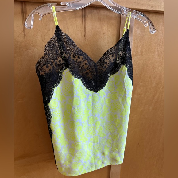 Christopher Kane | Tops | Christopher Kane Neon Yellow And Black Lace ...